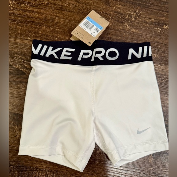 Nike | Bottoms | Nwt Nike Pro Dri Fit Kids White Training Shorts Medium ...